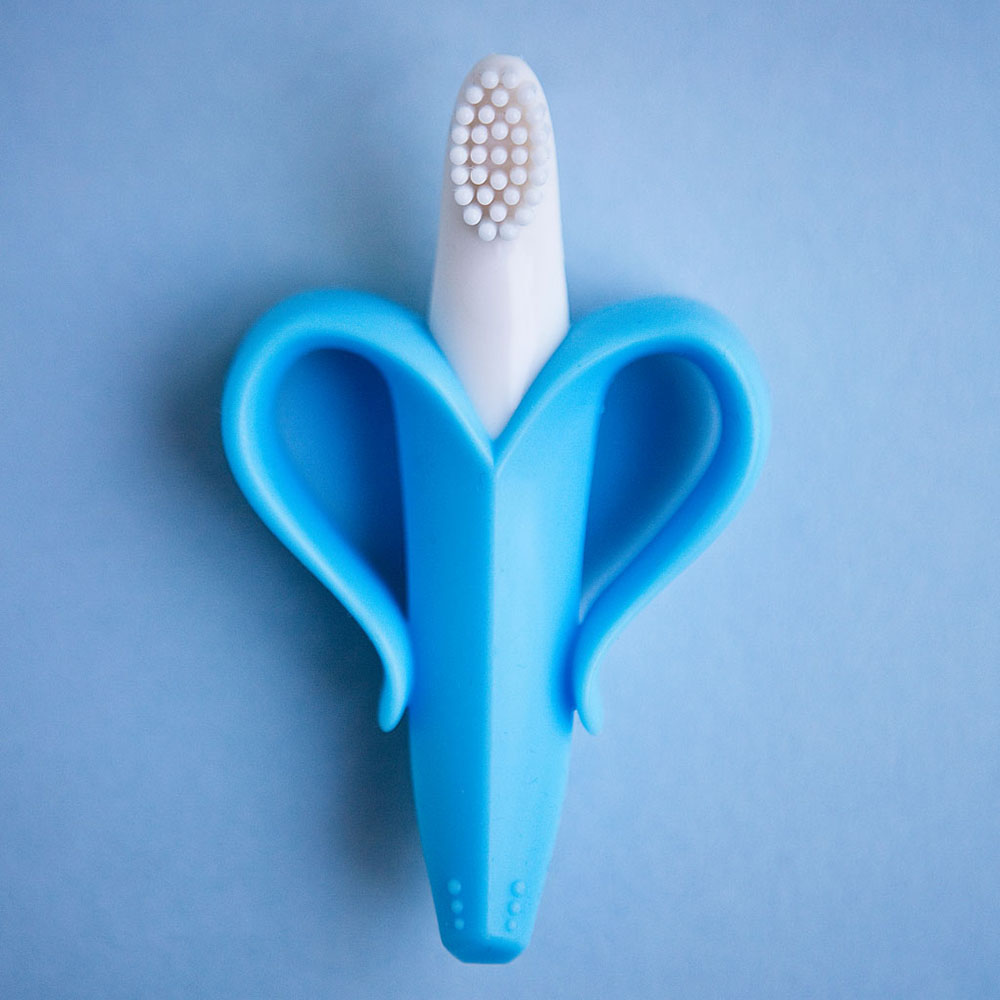 Blue Baby Banana Brush Teether / Toothbrush: Rofis Baby